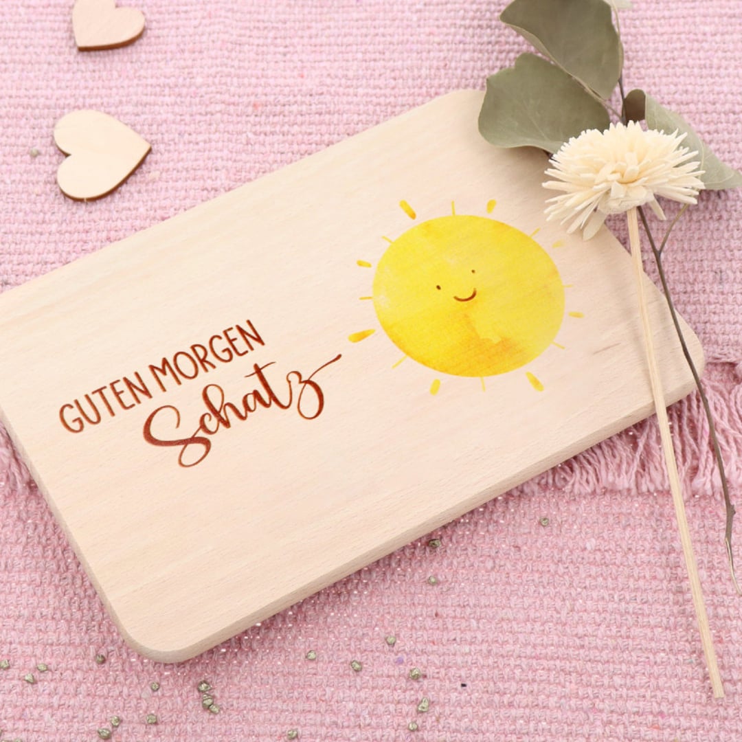 Coloured Breakfast Board good Morning, Darling Board With Colour Print ...