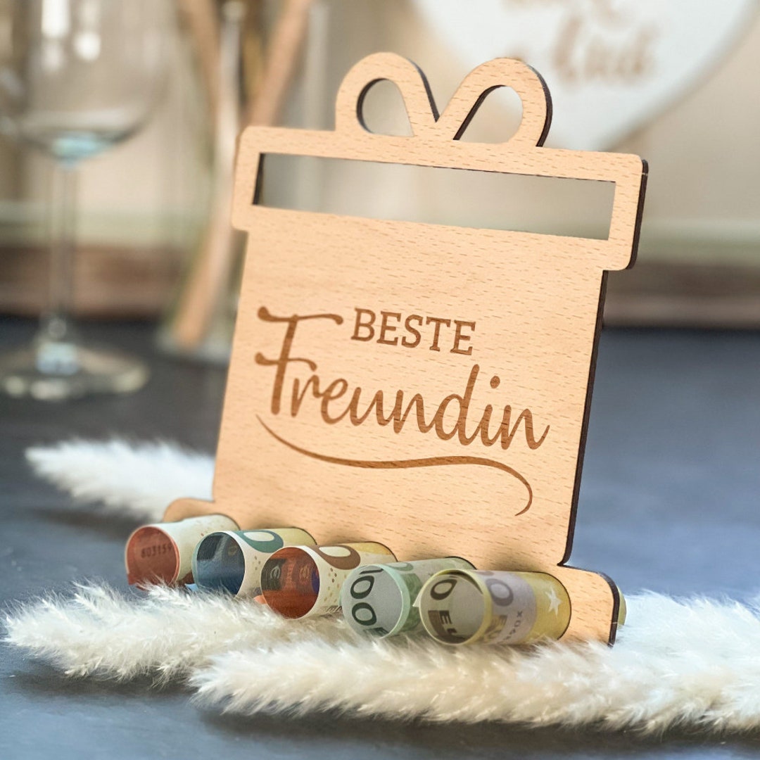 Wooden Display Money Gift "best Friend" | Money Gift | Voucher | Gift ...