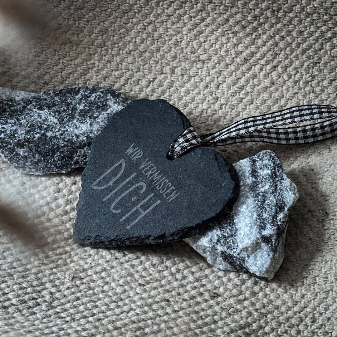 Mini Slate Heart "we Miss You" | Mini Slate Heart With Engraving ...