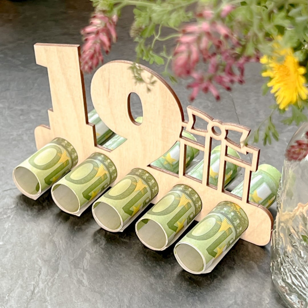 Wooden Display Money Gift 19 Voucher Alternative Gift Idea Voucher 19th ...