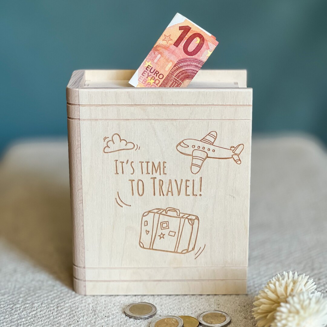 Money Box Book it's Time to Travel - Etsy