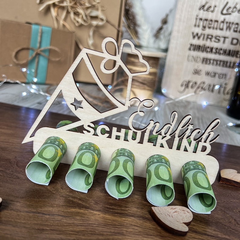 Ausgefallenes Geldgeschenk zur Einschulung | Geschenk Schulkind | Geschenkidee für Kinder ...