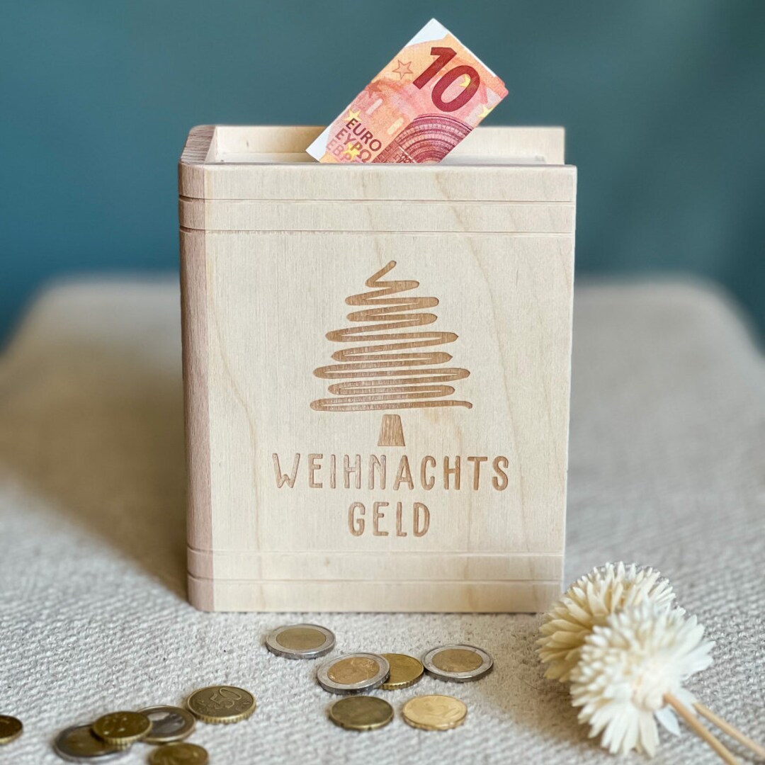Money Box Book 'christmas Money Wooden Book Money Box Money Box for ...
