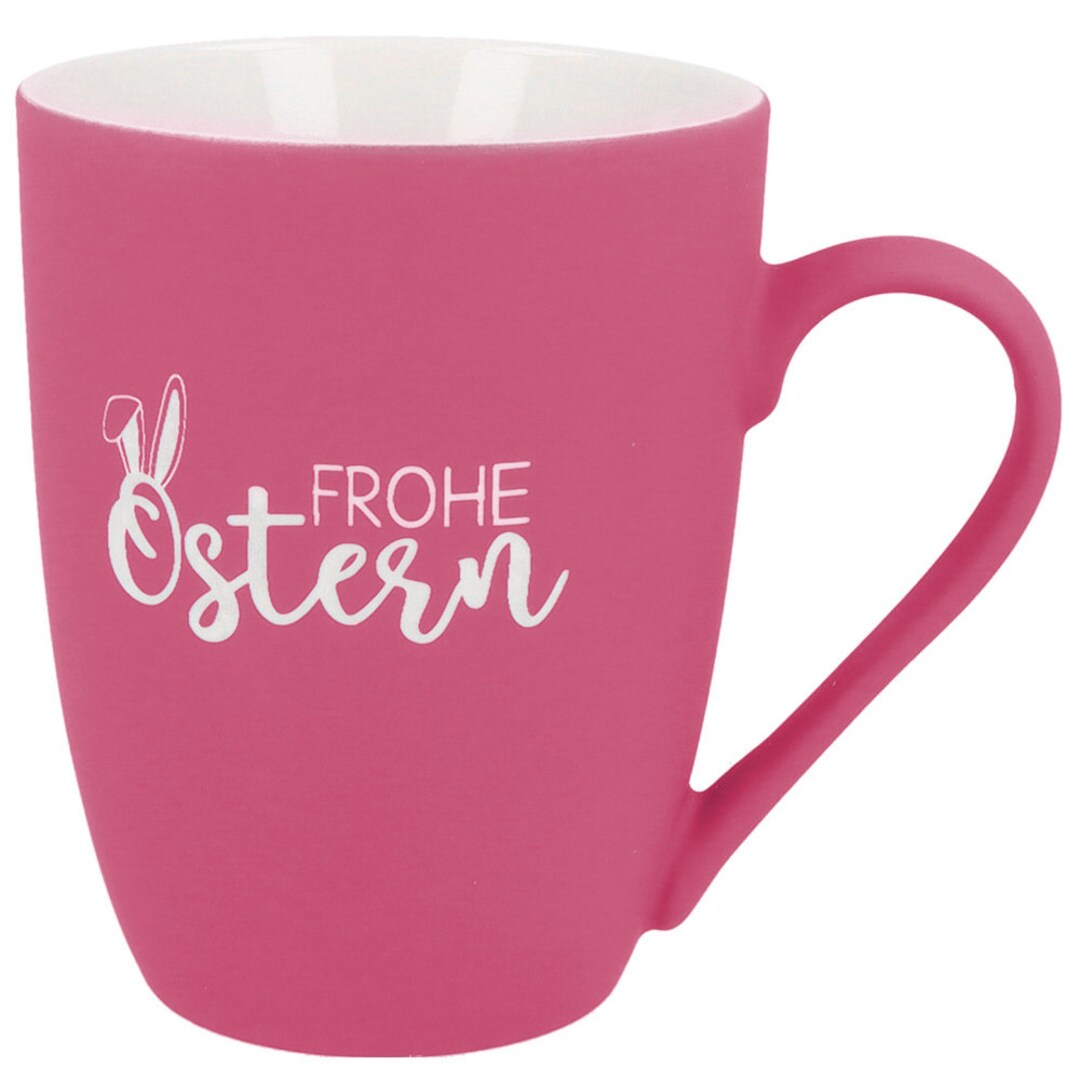 Soft-touch Mug Pink "happy Easter" Bunny Ears Bunny Face | Easter Gift ...