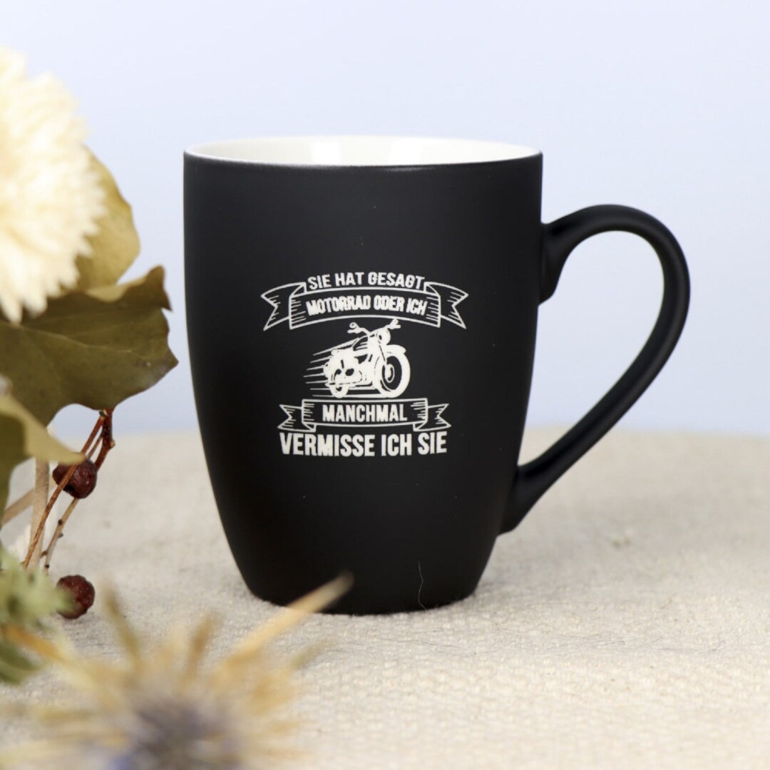 Soft-touch Mug Black she Said Motorcycle or I... Gift Idea Gift Gift ...