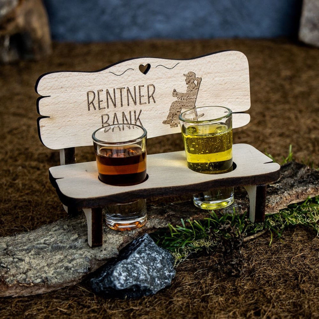Liquor Bench With 2 Glasses "retiree Bench" Rocking Chair | Liquor ...