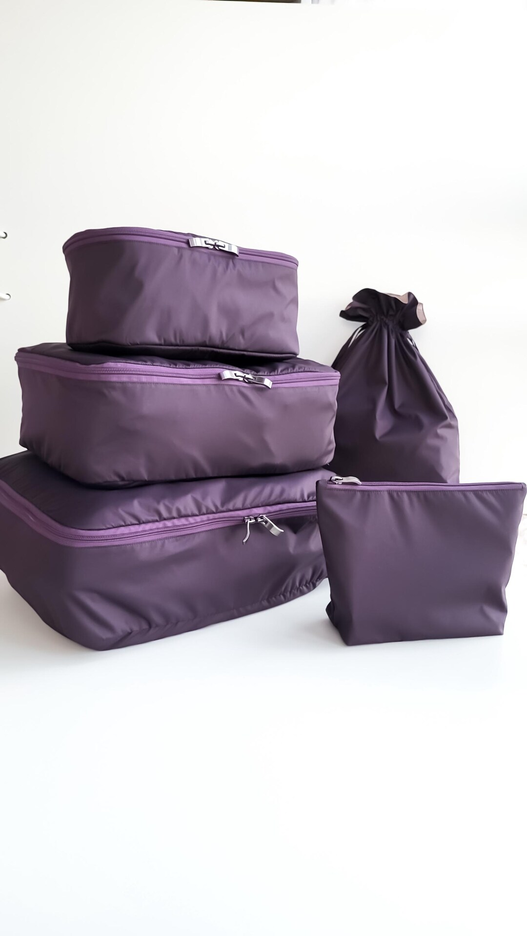 Dark Purple Travel Set Textile Organizers - Etsy