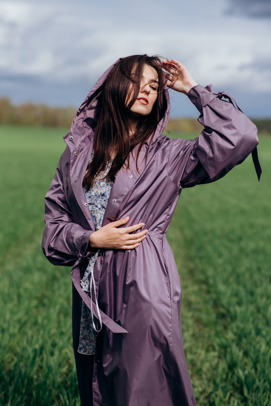 Women's Raincoat Premium Lavender Water Resistant | Etsy