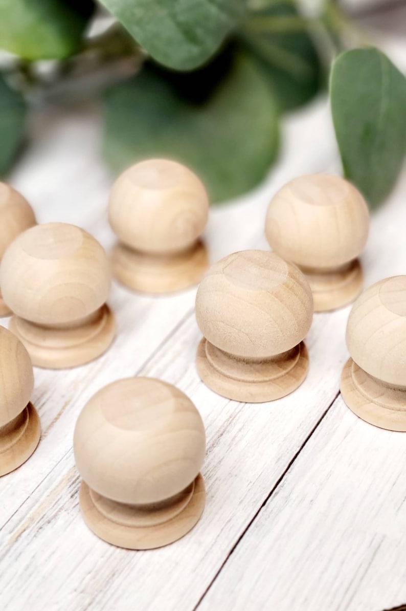 Dowel Caps | Wood Dowel Rod Finials, 1-1/16 Inch Tall, 1/2" Hole - Etsy