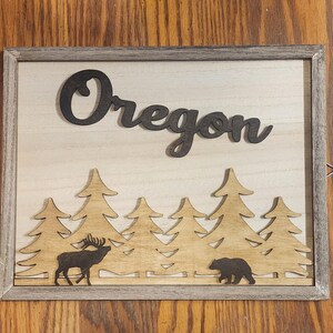 Oregon Laser Cut Wood Wall Decor - Etsy