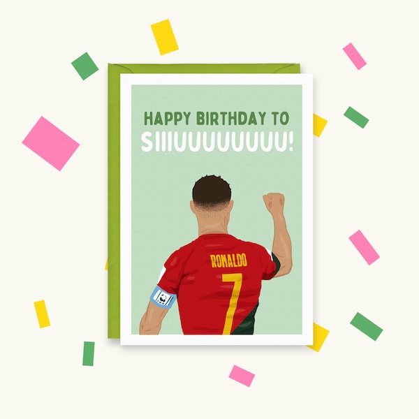 Ronaldo Birthday Card - Etsy UK