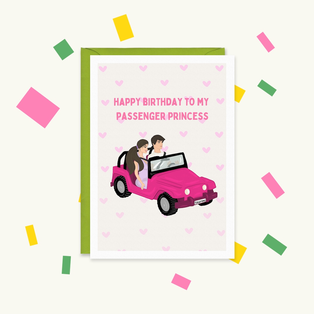 Passenger Princess Card Funny Card for Her Passenger - Etsy