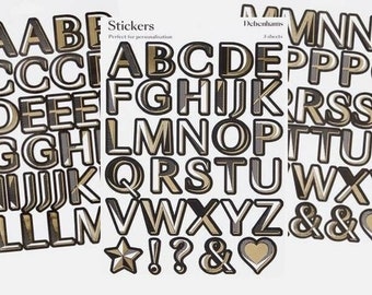 Large Alphabet Stickers - Etsy UK