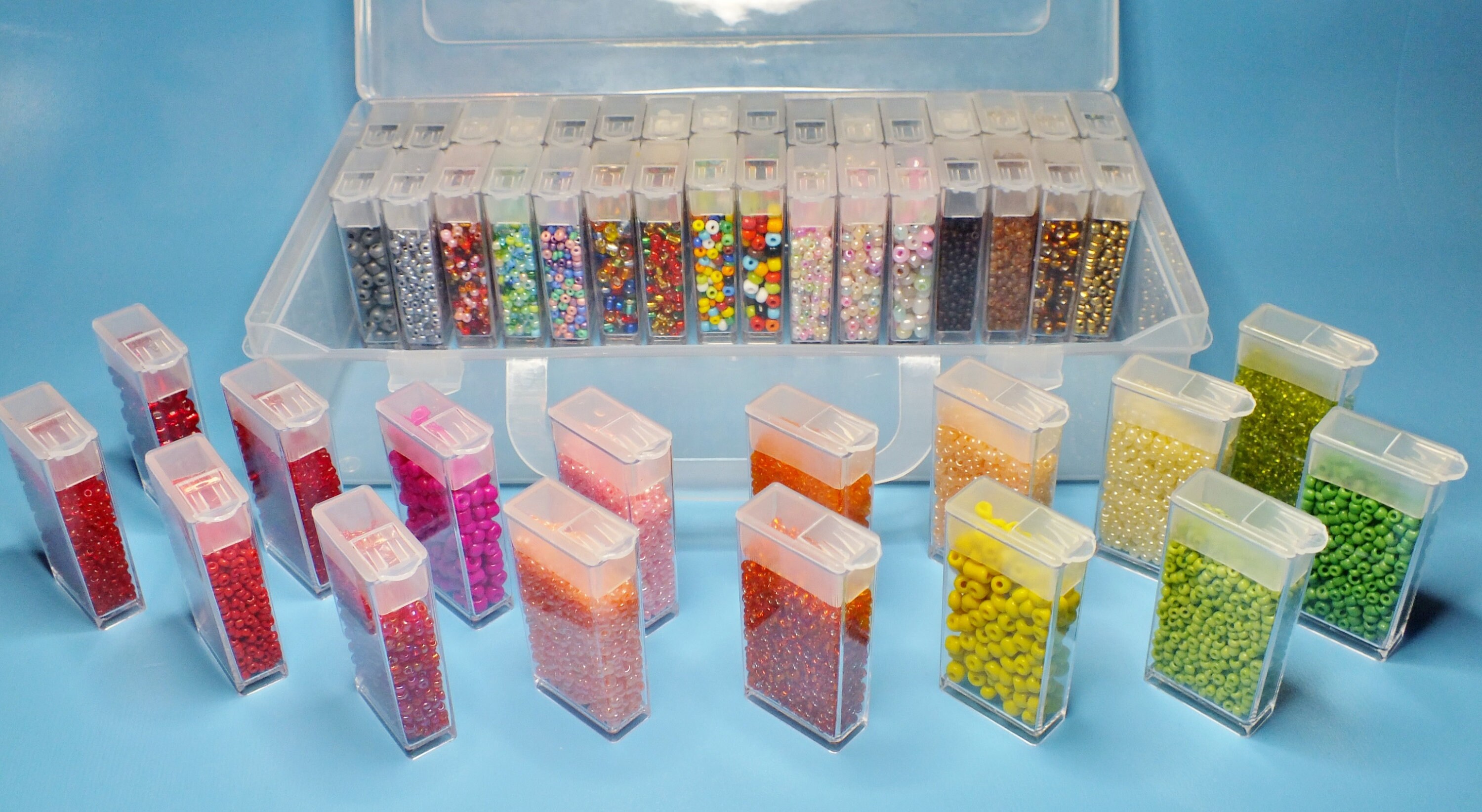 Giant SEED BEAD Assorted Variety Box 64 Reusable Tubs 2mm - Etsy