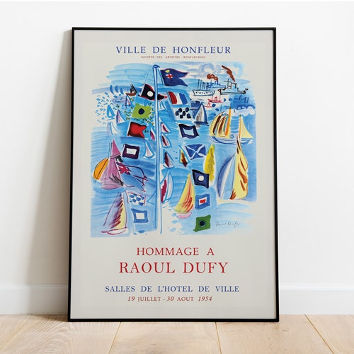 Raoul Dufy Paris Exhibition Poster Eiffel Tower Art Print - Etsy