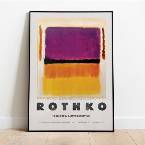 Mark Rothko 1979 Exhibition Poster Vintage Abstract Art - Etsy