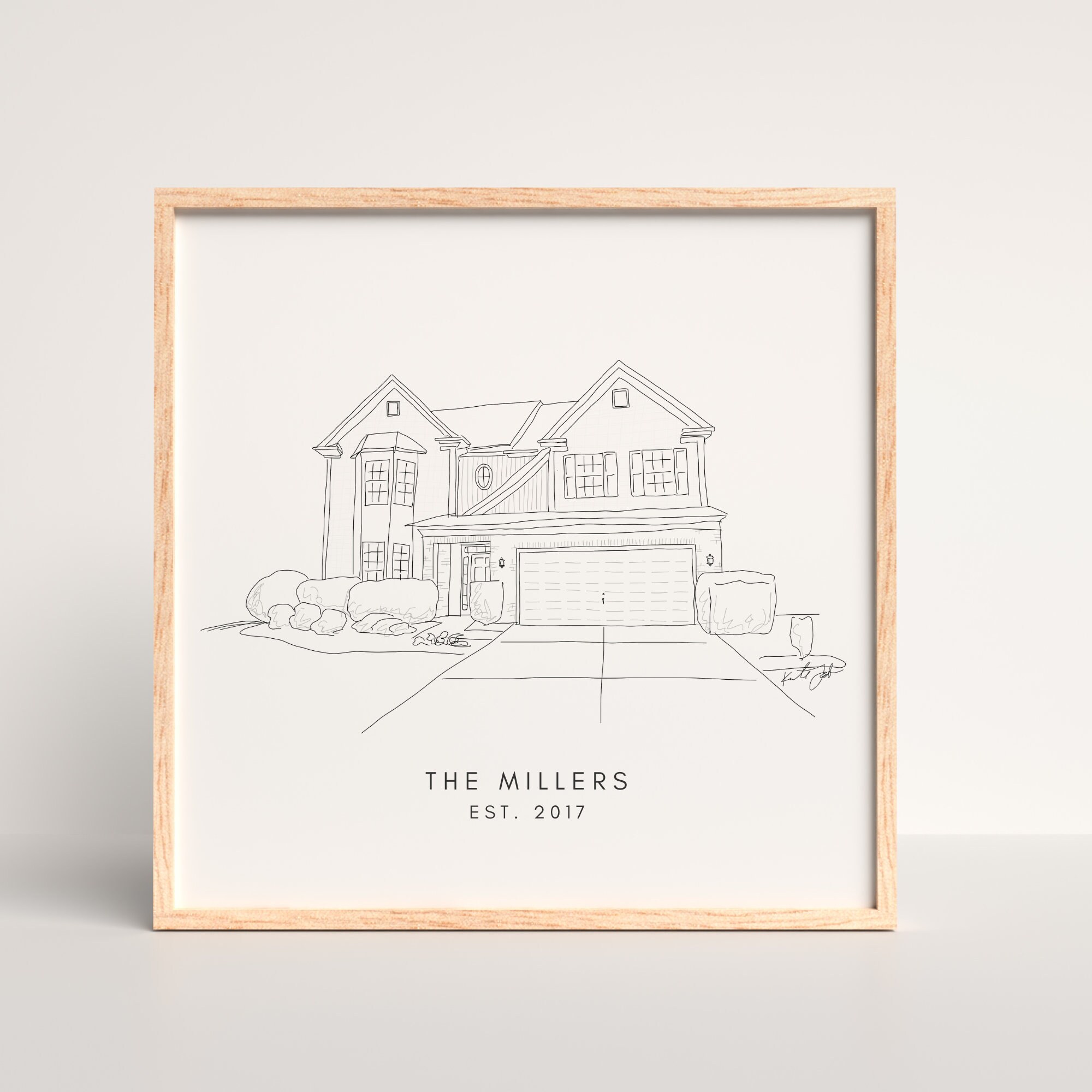 Custom Home Illustration Digital or Mailed Print - Etsy