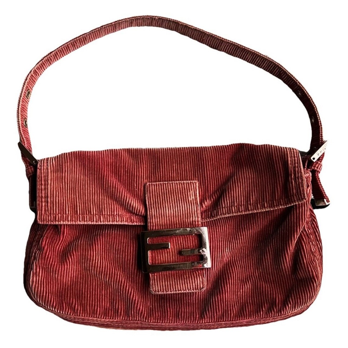 Fendi Baguette Y2k Vintage Handbag Purse Burgundy Red Corduroy Rare - Etsy