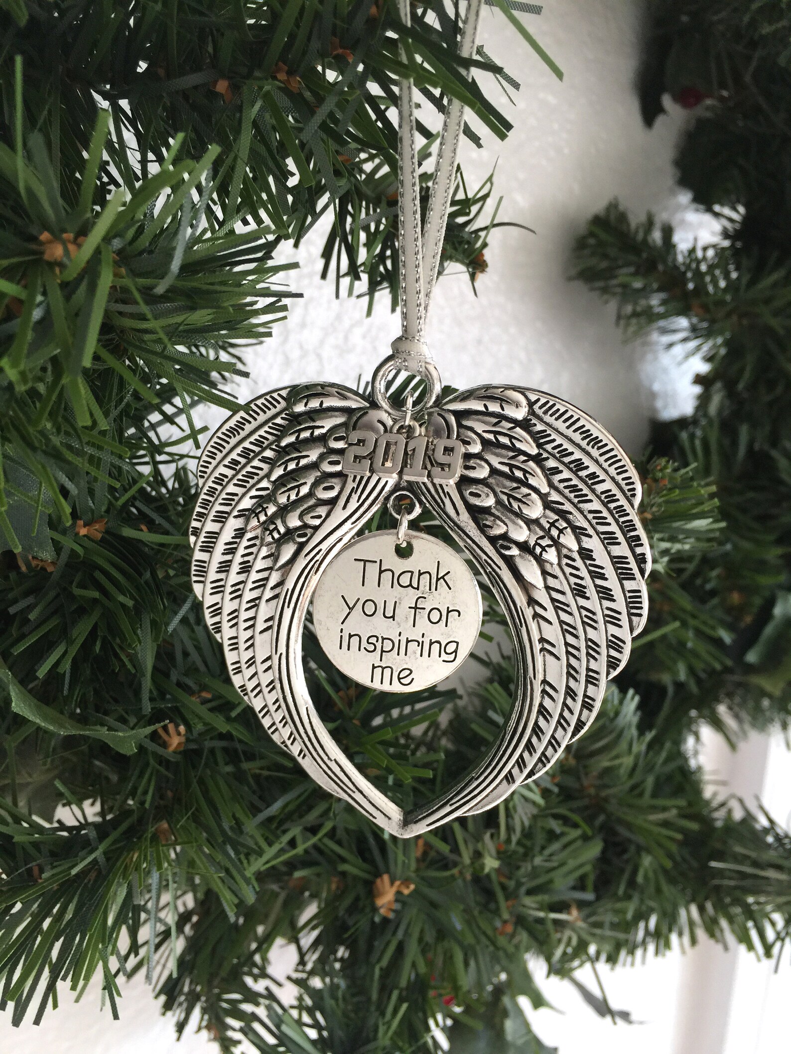 Thank You for Inspiring Me Christmas Ornament, Angel Ornament, Teacher ...