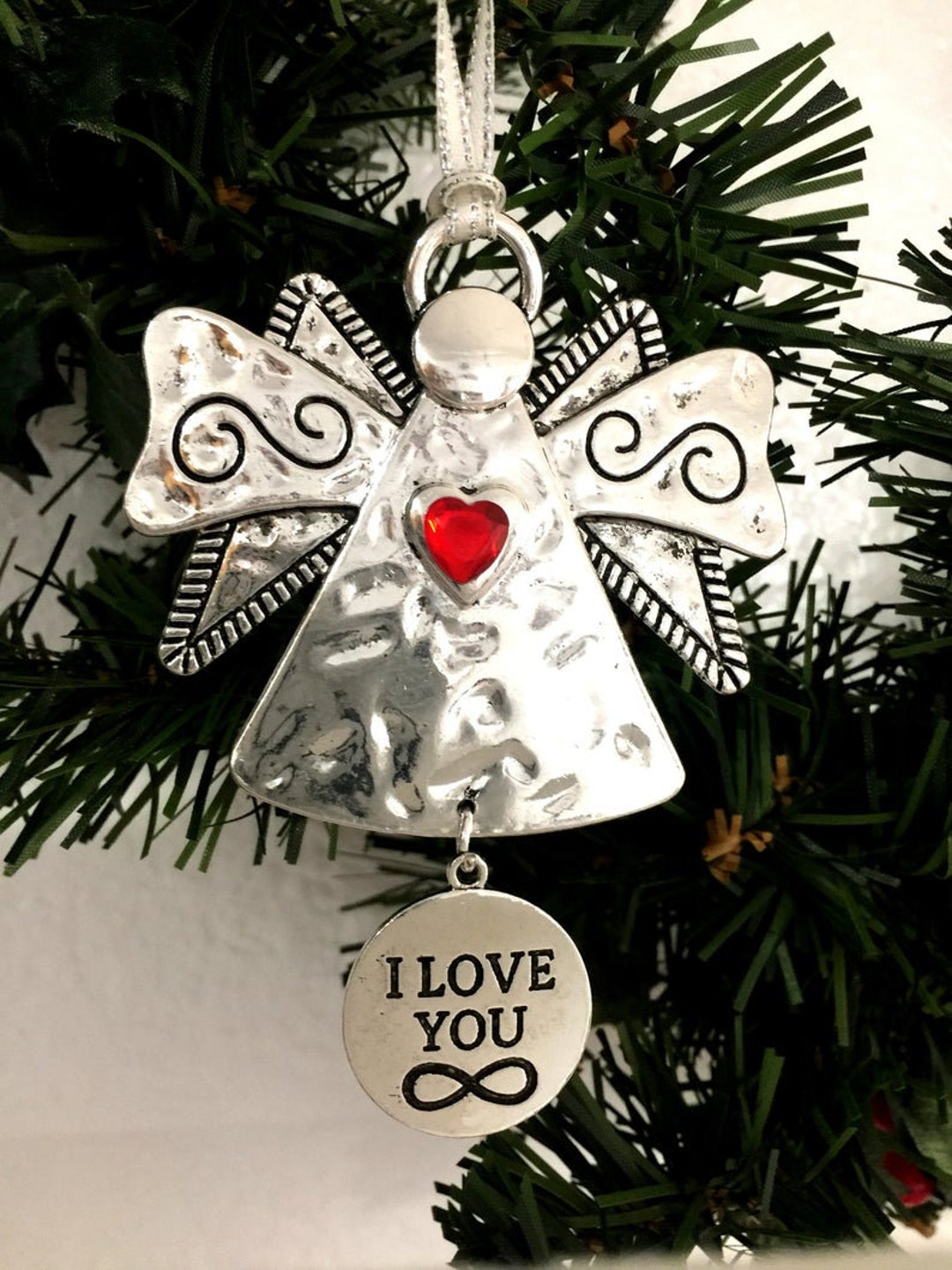 Te amo ángel..., adorno de Navidad de ángel, San Valentín, cumpleaños o ...