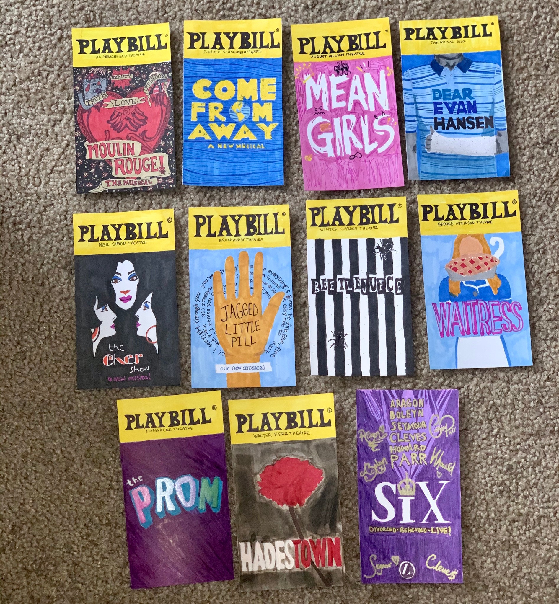 Broadway Musical Bookmarks - Etsy