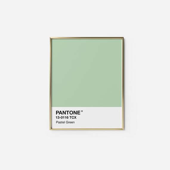 Pantone Pastel Green Print INSTANT DOWNLOAD Pantone Pastel | Etsy