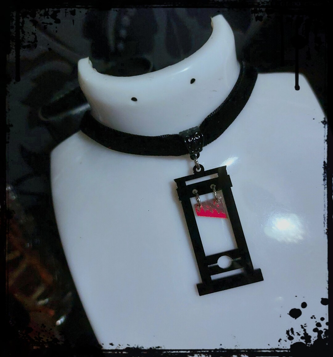 Guillotine Blood Choker. Goth. Horror. - Etsy