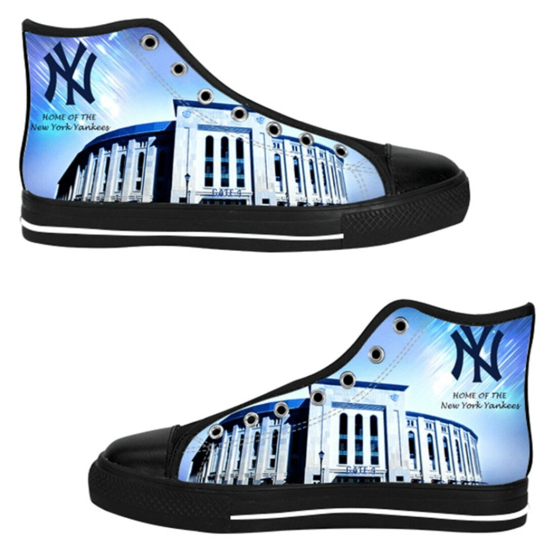 New York Yankees MLB Baseball 20 Custom Canvas High Top Shoes - Etsy