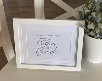 Reserved Father of Bride Sign - Etsy