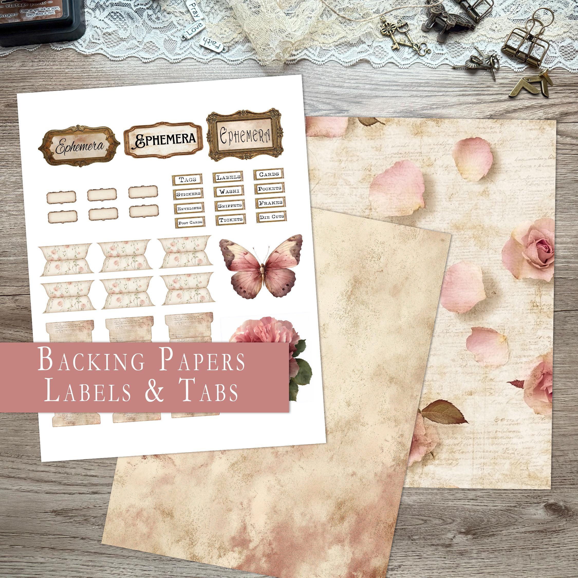 Printable Ephemera Storage Box, DIY Paper Craft Template, Shabby Chic ...