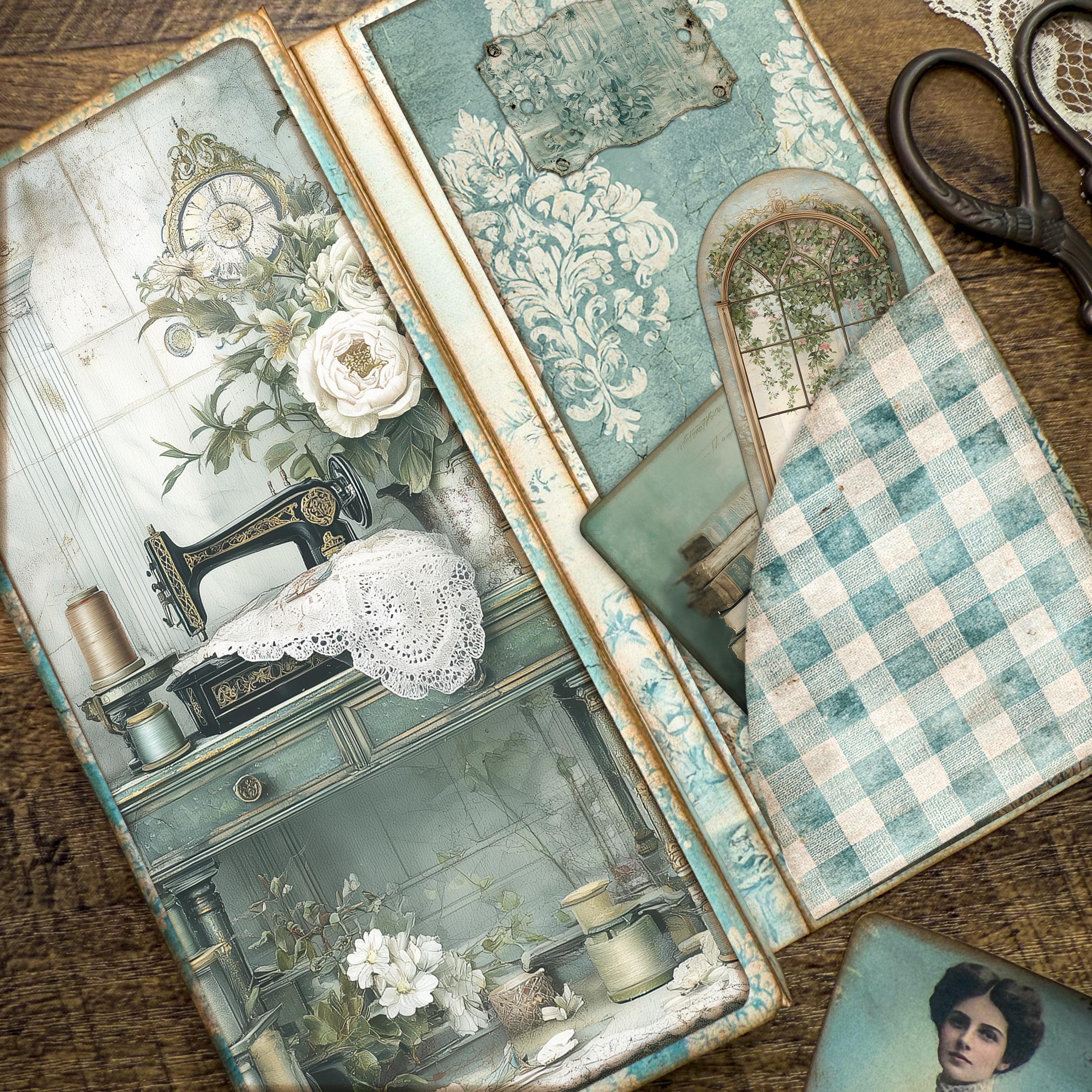 Shabby Chic Waterfall Folio – Printable Junk Journal Folio Kit ...
