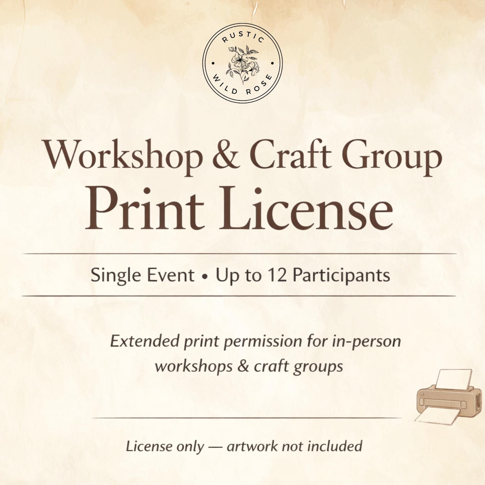 Workshop & Craft Group Extended Print License - Etsy