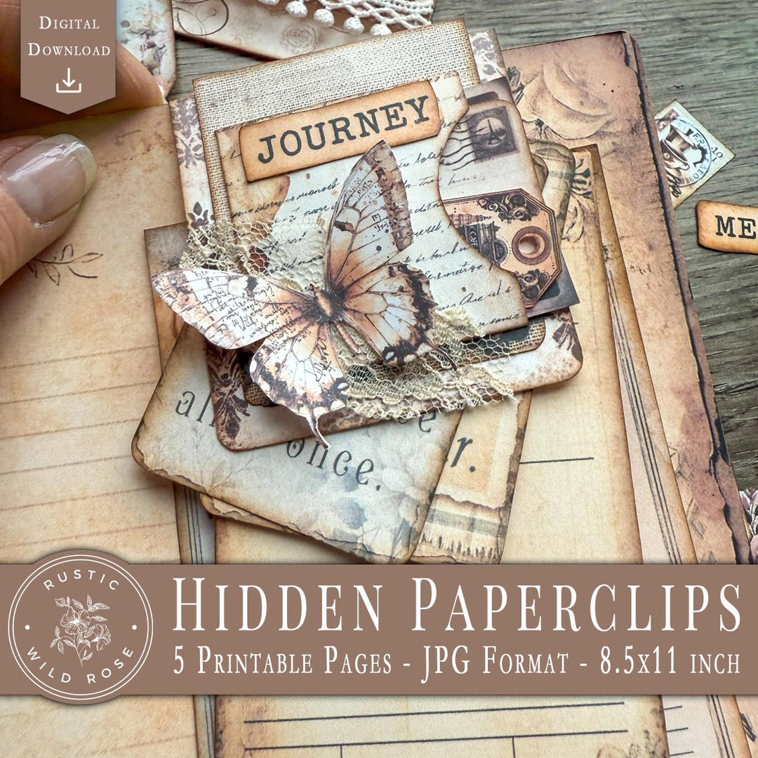 Vintage Coffee Hidden Paperclip Kit – Printable Junk Journal ...