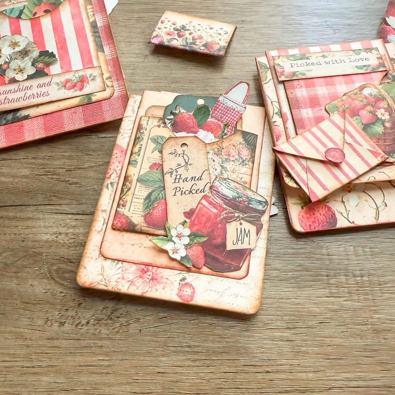 Strawberry Summer Hidden Paperclip Kit – Vintage Printable Ephemera ...