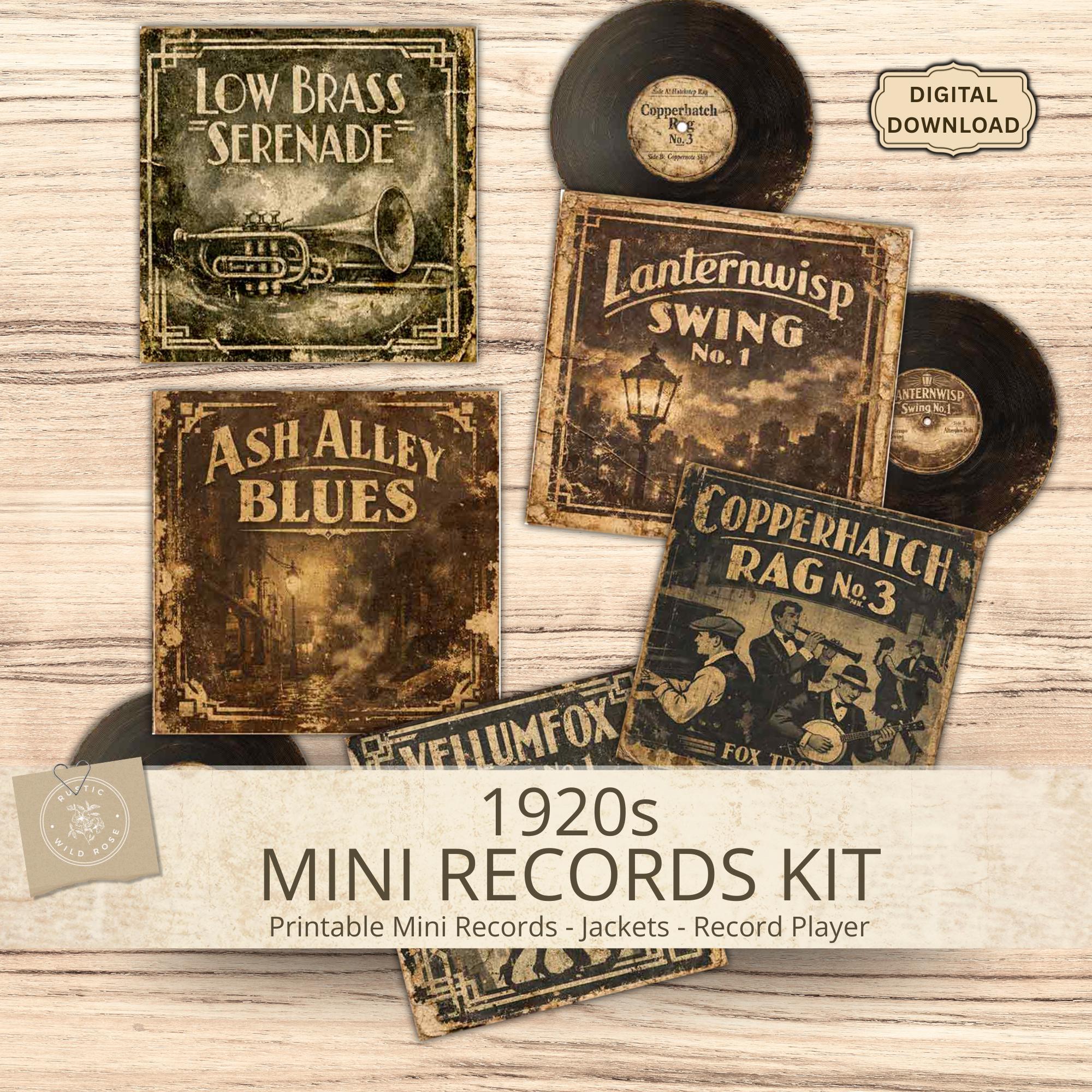 Vintage Printable Mini Records Kit for Scrapbooking and Journaling ...