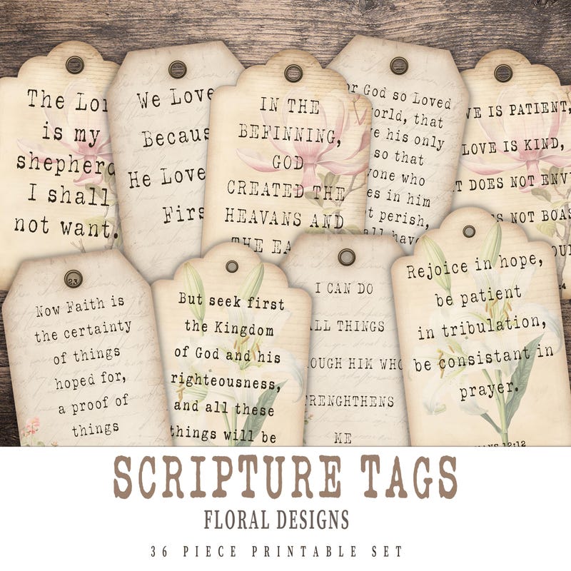 Bible Verse Tags - Etsy