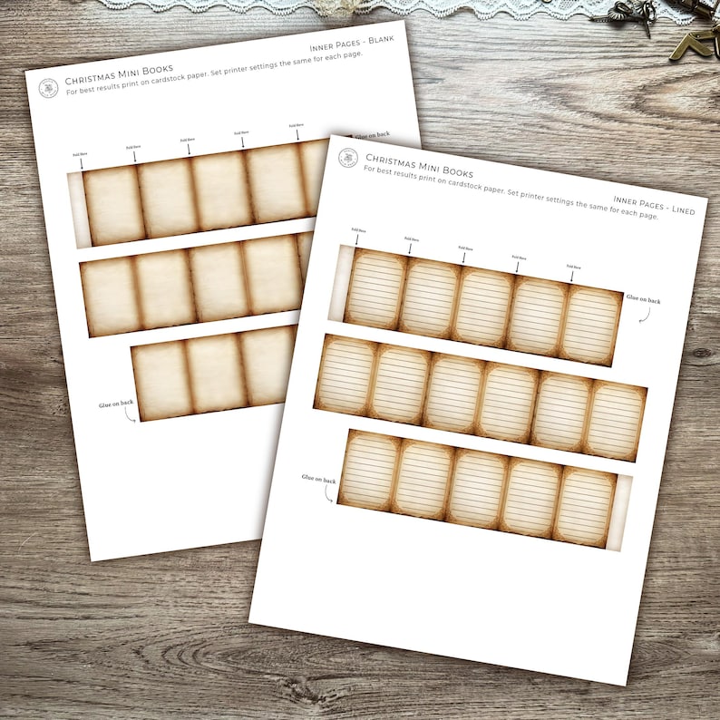 Classic Christmas Mini Book Kit Printable Vintage Books, Junk Journal ...