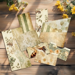 Printable Bee Haven Folio Kit – Vintage Honey Bee Journal Pages ...