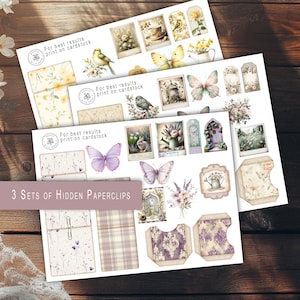 Vintage Hidden Paperclip Kit – Printable Junk Journal Embellishments ...