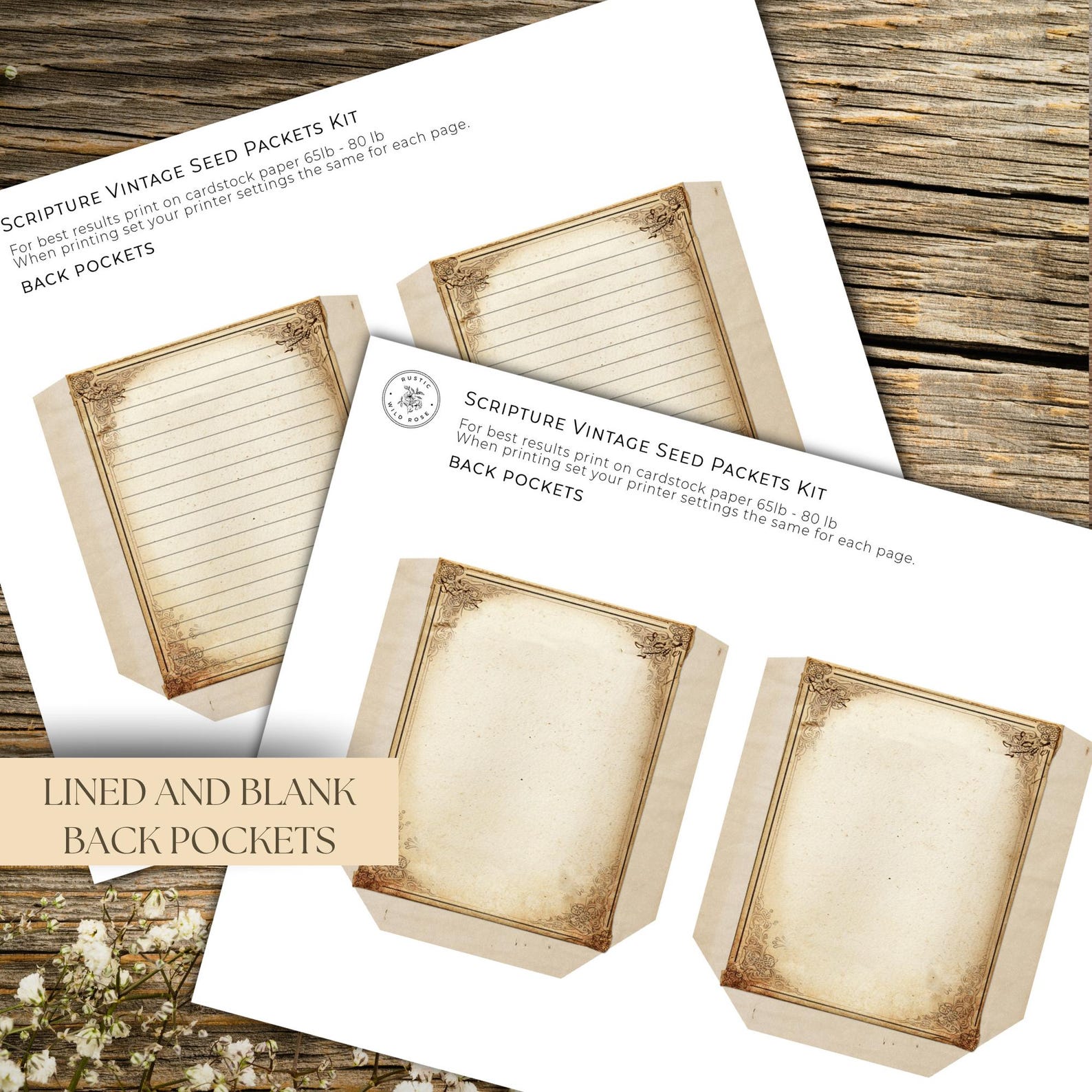Digital Vintage Scripture Seed Packet Kit – Printable Christian ...