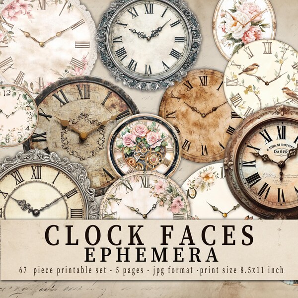 Vintage Clock Face - Etsy UK