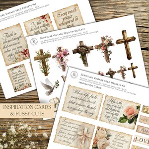 Digital Vintage Scripture Seed Packet Kit – Printable Christian ...