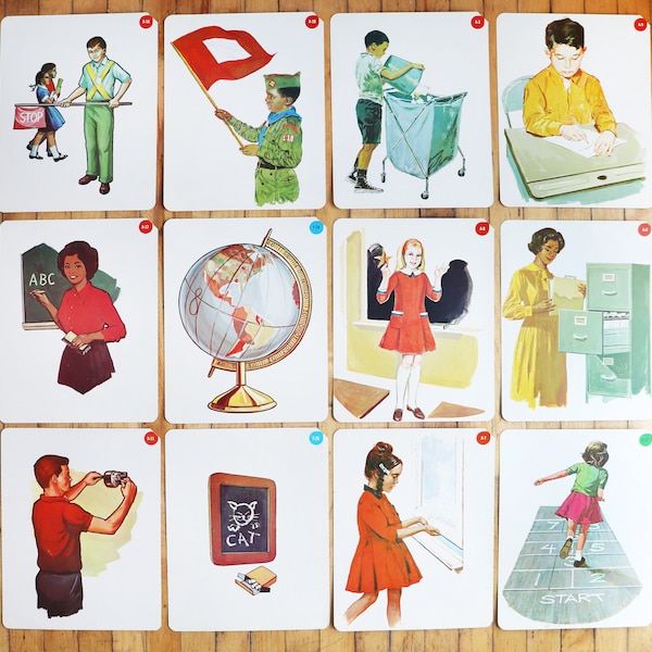 Vintage Flashcards - Etsy