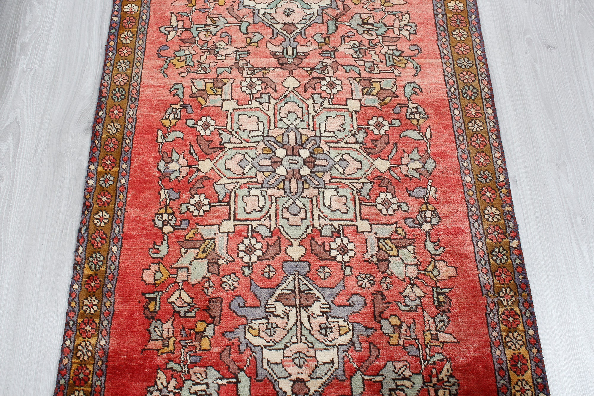 3'3 X 11' Pastel Red Color Runner Rug Top | Etsy