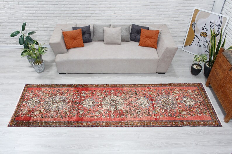 3'3 X 11' Pastel Red Color Runner Rug Top - Etsy