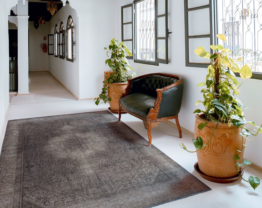 6'5 X 9'2 Geometric Faded Living Room Rug - Etsy