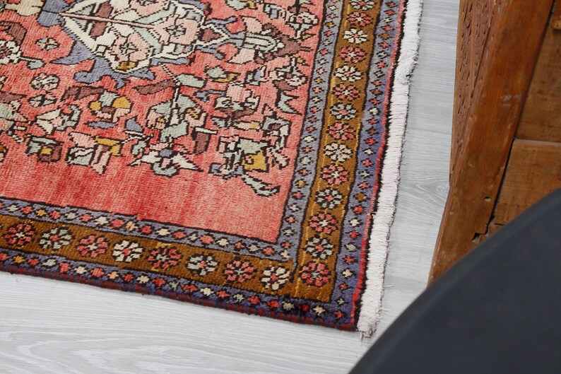 3'3 X 11' Pastel Red Color Runner Rug Top - Etsy