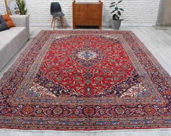 Red and Blue Persian Rug - Etsy