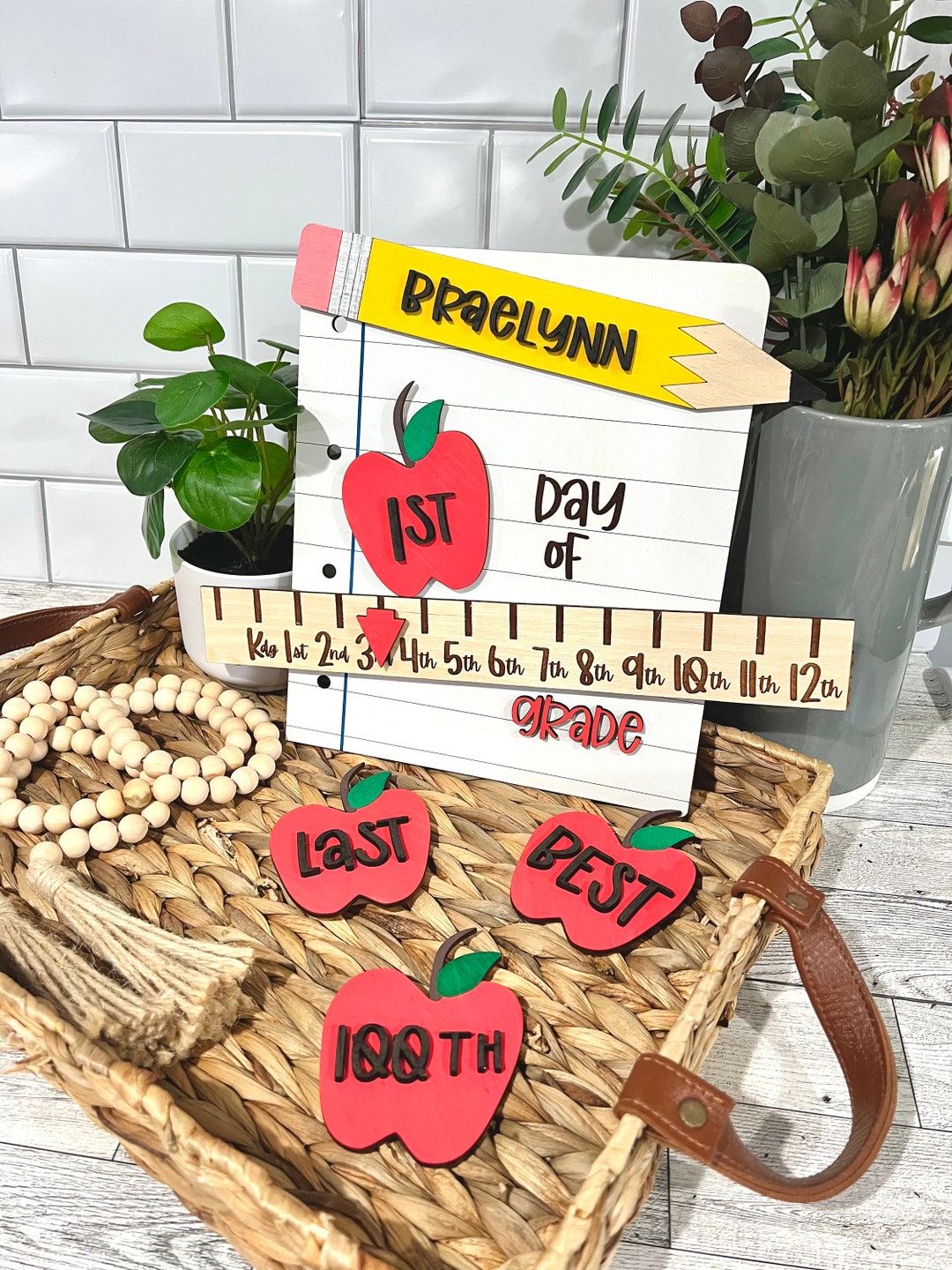 Interchangeable School Sign | Personalized | Grade Sign | Back to ...