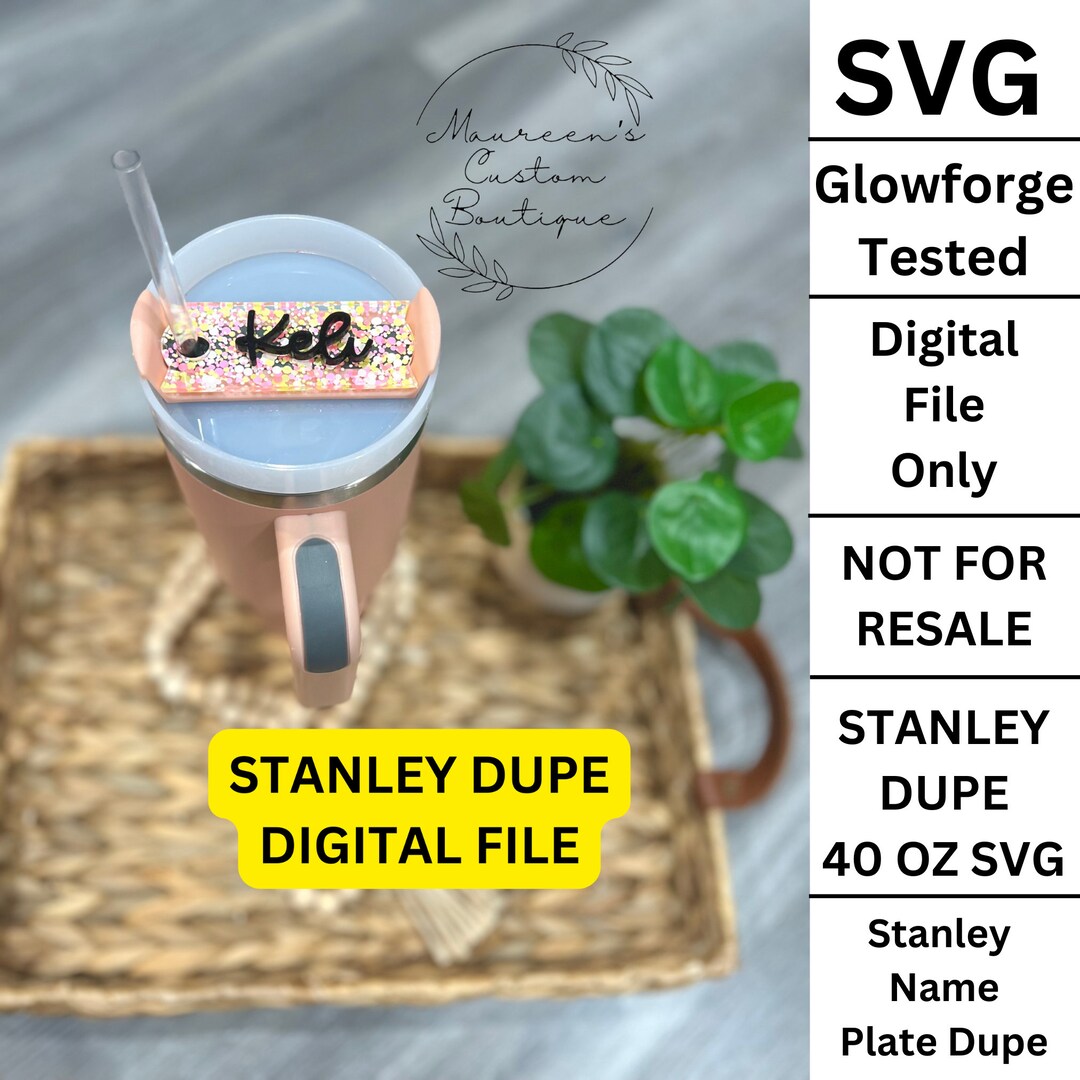 DUPE Tumbler Name Plate SVG Dupe Tumbler File Dupe Accessories Dupe ...